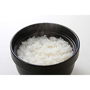 Nishinihon Pottery Rice Pot, Black, 43.3 fl oz (1,100 ml), Arita Ware Hitsu Rice