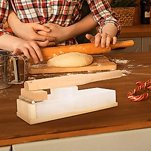 GANAZONO Tortilla Press Plastic Tortilla Maker Wood Dumpling Press Maker Chinese Baozi Press Dough Press Pierogi Maker Ravioli Hand Pie Maker Pastry Kitchen Gadgets Tool