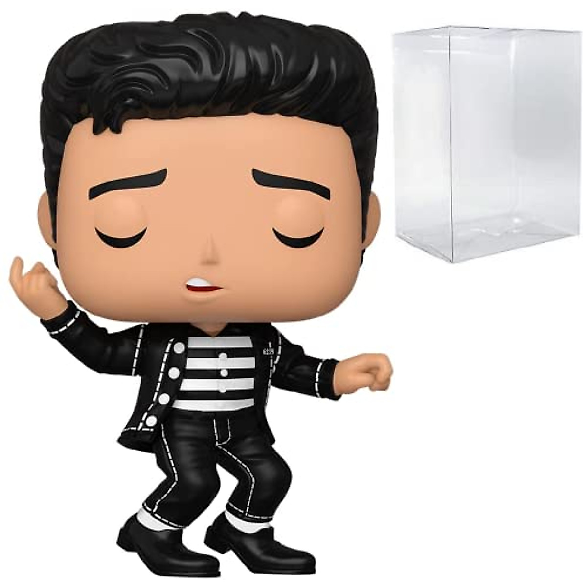 Elvis - Jailhouse Rock Funko Pop! Vinyl Figure (Bundled with Compatible Pop Box Protector Case), 3.75 ''