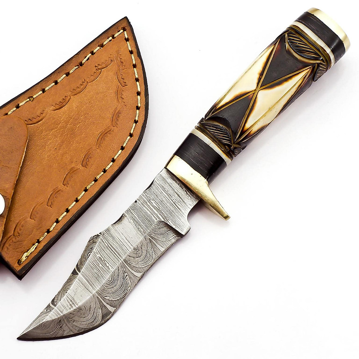 UK UNIQUE SHARP KNIVES Handmade Damascus Steel Small skinner knife SK-2021 Beautiful Handle