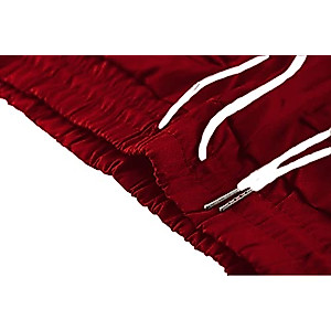 Nutriangee Men's Punk Rock Street Harem Pants, Reflective Technical Hip Hop Jogger Sport Pants Red Large