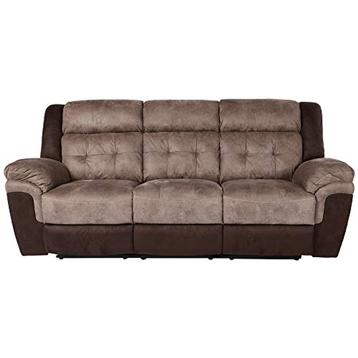 Homelegance Chai 91" Microfiber Double Reclining Sofa (Manual), Brown