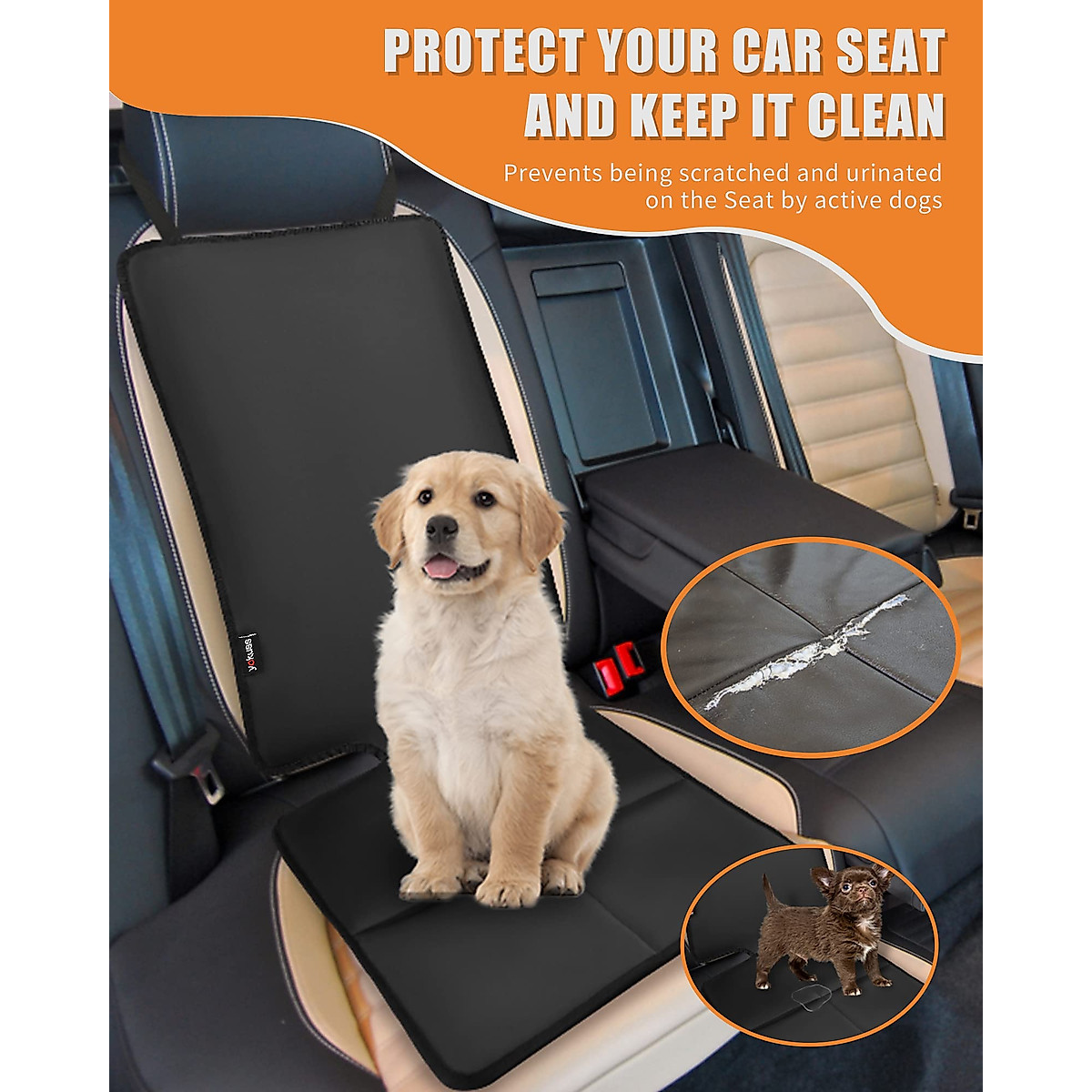 YaKuss Car Backseat Organizer,Kick Mats Back Seat Protector with Touch Screen Tablet Holder,9 Storage Pockets, Waterproof Car Back Seat Organizer for Kids, Car Travel Accessories (1.0 Black, 1PC)