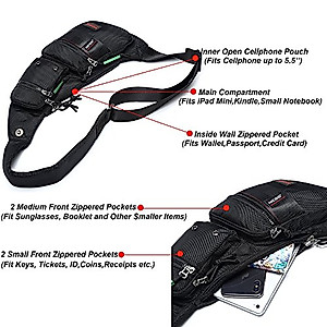 NICGID Sling Bag Chest Shoulder Backpack Crossbody Bags for Men Women