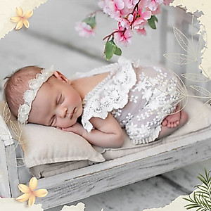 M&G House Newborn Photography Props Mattress Pillow Photography Accessories Baby Photoshoot Props Bed Mattress Bed Mat(Beige White)