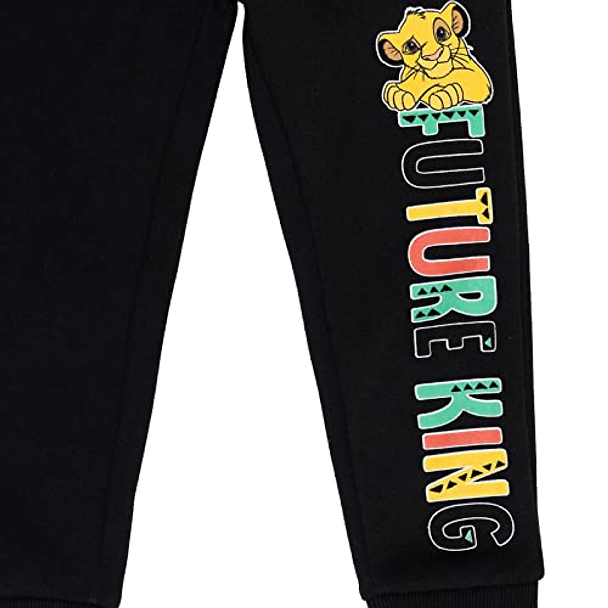 Disney Lion King Simba Pumbaa Timon Toddler Boys Fleece 2 Pack Pants Black/Grey 4T