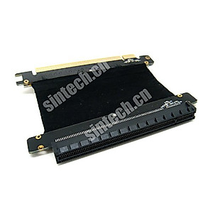 Sintech PCI-E Express X16 Riser Extend Card with High Speed Flex Cable(5cm 180Degree)