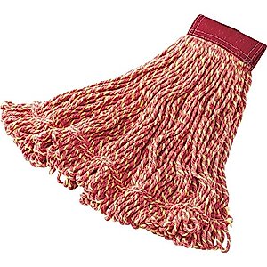 Rubbermaid Commercial Super Stitch Mop, Large, 5" Band, Red, Replacement Mop Head, Heavy Duty Quality, Commercial Grade