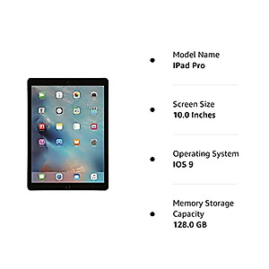 Apple iPad Pro (128GB, Wi-Fi, Space Gray) 12.9in Tablet (Renewed)