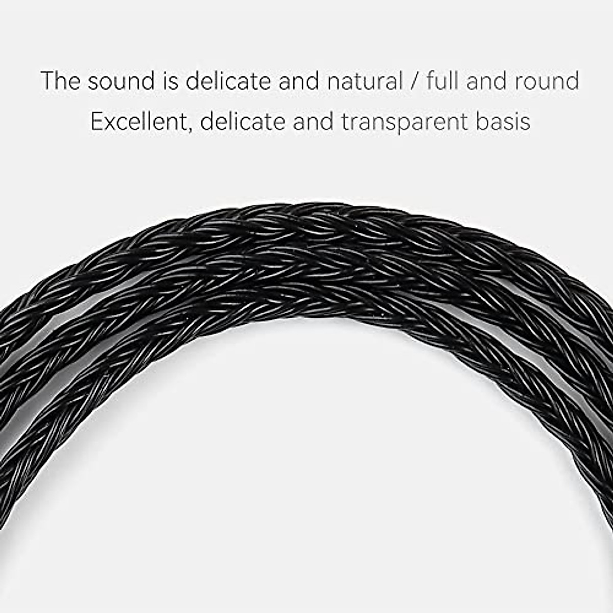Linsoul QKZ Q1 MAX 16-Stand 352 Cores Silver-Plated HiFi Earphones Upgrade Cable with Interchangeable 2.5mm/3.5mm/4.4mm Plug Replacement Cable for Audiophile (Black, MMCX)