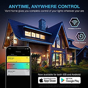 Smart Light Bulbs [4 Pack], WiFi 2.4GHz & Bluetooth 5.0, Compatible w/ Alexa & Google Without Hub, Dimmable, Music Sync, Schedules, Color Changing Bulb RGBCW Smart Bulbs, LED Bulb, A19/E26 9W 810LM