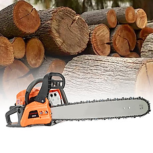 Gas Chainsaw 58CC Power Chain Saw 20 Inch Guide Board Chain Saws Handheld Cordless Petrol Chain Saws for Trees Gas Powered Farm, Ranch & Garden Tools (Orange)