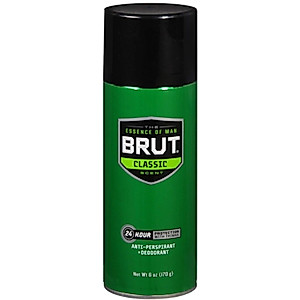BRUT Anti-Perspirant Deodorant Spray, Classic 6 oz (Pack of 4)