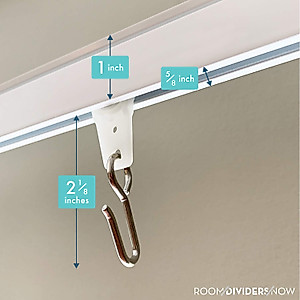 Room/Dividers/Now Wall-Mounted Track Roller Hooks (1 Pack of 20), Curtain Track Hooks
