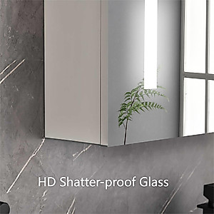 THNIKRE Medicine Cabinet with Lights, 40"X30" Anti-Fog Recessed Or Surface Medicine Cabinet with Mirror, with Electrical Outlet & USB, 3X Makeup Mirror, Dimmable, Adjustable Color Temperature