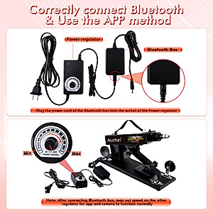 AUXFUN Sex Machine Automatic Love Machine with Remote Control & Graded Dildo,Thrusting Fuck Machine with 3XLR Connector & APP Juguetes Sexuales Hands Free