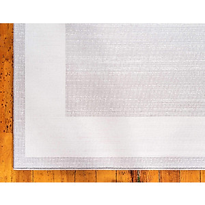 Unique Loom Jill Zarin Uptown Collection Area Rug - Yorkville (8'x 10' Rectangle, Gray/ Ivory)