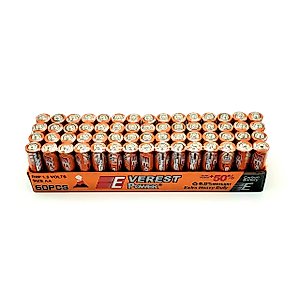 100 AA Batteries Extra Heavy Duty 1.5v. 100 Pack Wholesale Bulk Lot New Fresh