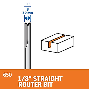 Dremel 650 1/8-Inch Straight Routing Bit