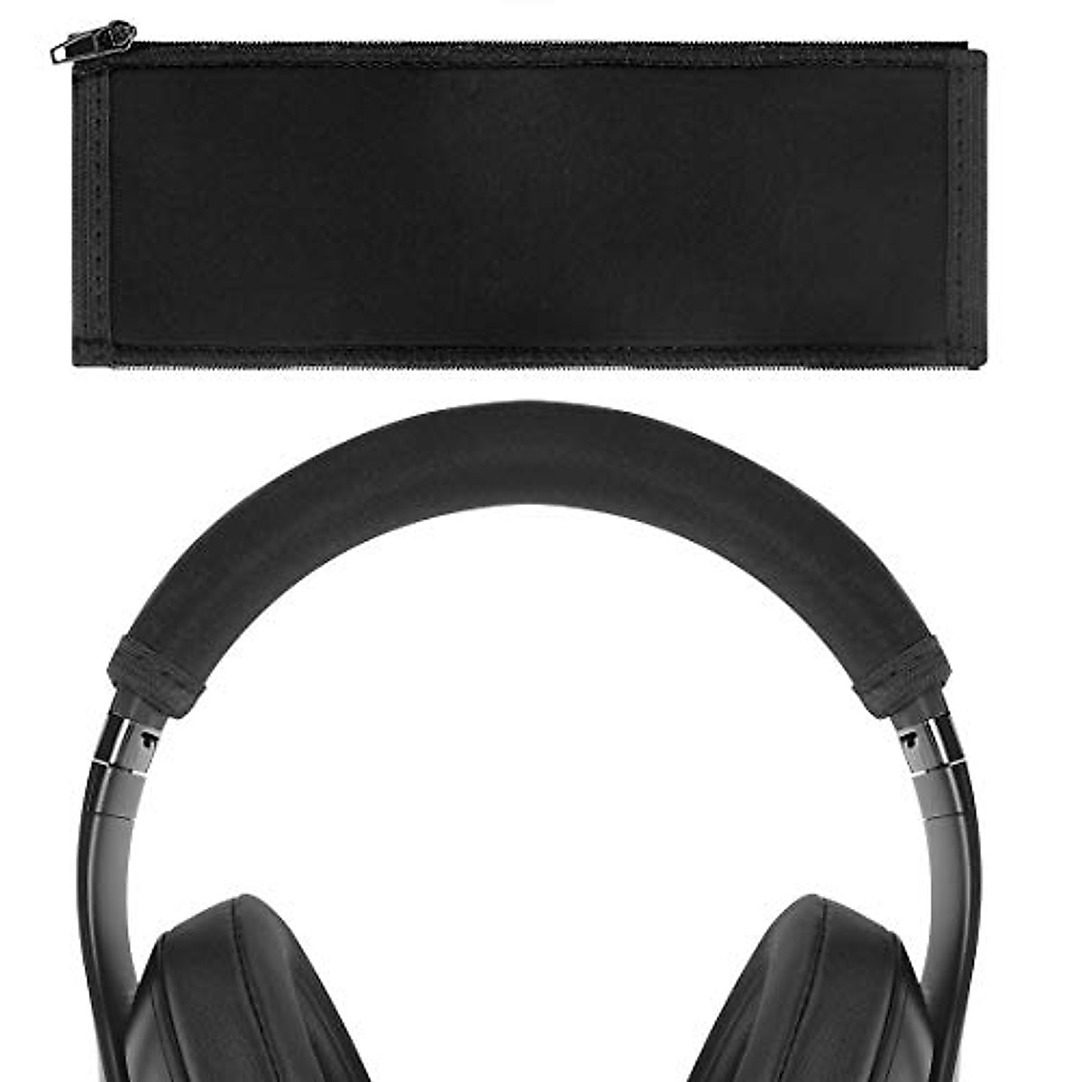 Geekria Headband Cover Compatible with Beats Studio 3, Studio 2 Headphones, Head Cushion Pad Protector, Replacement Repair Part, Sweat Cover, Easy DIY Installation No Tool Needed (Black)