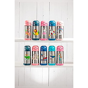 Stephen Joseph Double Wall Stainless Steel Bottles, Insulated Water Bottle for Kids Toddlers, Vacuum Insulated Bottle with Straw, BPA-Free Water Bottle – 11.8 Ounces, BUNNY,OS,SJ1212