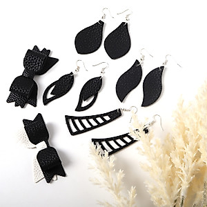 Funcolor Black Faux Leather Roll:Soft Pebbled Faux Leatherette Sheets 8x52 Inch for Sewing Craft