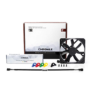 Noctua NF-S12A PWM chromax.Black.swap, Premium Quiet Fan, 4-Pin (120mm, Black)