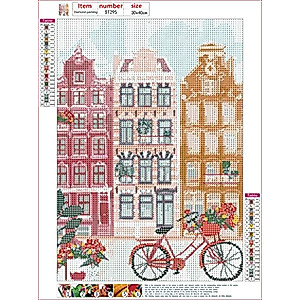 LIULIMI DIY 5D World Landscape Diamond Painting Kit, Diamond Art Kit, Round Diamond Art Full Diamond Cartoon Style 12 X 16 in (Romantic Castle)