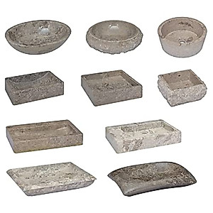 Sink Gray 19.7"x13.8"x3.9" Marble,Modern Marble Countertop Sink: A Stylish and Durable Addition to Your Bathroom Bath Fixtures，Bathroom Sinks