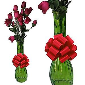 Red Christmas Gift Pull Bows - 5" Wide, Set of 10, Memorial Day, 4th of July, Gift Bows, Wreath, Garland, Gift Basket, Presents, Birthday, Fundraiser, Decoration, Valentine's Day