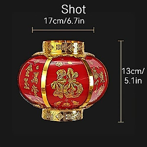 2pcs Lanterne Home Decoration Luminous Lantern Battery-Powered Children's Handheld Party Wedding Halloween Festival Chinese New Year Lantern Christmas Decor Accessories (2pcs Shot 5.1x6.7in)