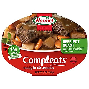 HORMEL COMPLEATS Beef Pot Roast Microwave Tray, 9 Ounces (Pack of 6)