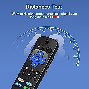 (Pack of 2) Universal TV Remote for Roku TV, Replacement for TCL Roku/Hisense Roku/Sharp Roku TV, Remote with Netflix/Prime Video/VUDU/hulu Buttons