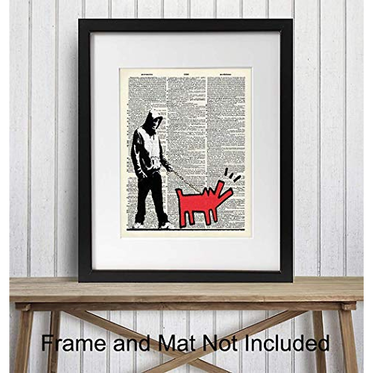 Banksy Graffiti 8x10 Wall Decor Picture - Modern Art Decoration Poster for Home, Apartment, Office, Dorm, Living Room, Bedroom, Bathroom - Gift for Contemporary Urban Street Mural Fan