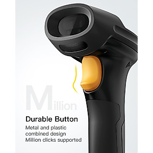 Inateck Barcode Scanner, Wireless Scanner, 1 Charge 180 Days Standby, 35M Range, Automatic Scanning, BCST-60 Black