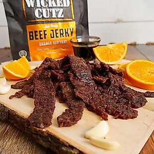 Orange Teriyaki Beef Jerky | Tender, Flavorful, Easy to Chew Premium Craft Jerky with 24g Protein Per Bag, High Protein Snacks, Low Calorie Snacks, Low Carb Snacks, Healthy Snack for Adults (2 Bags)