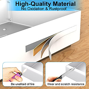 DING XI Pull Out Cabinet Organizer Fixed with Nano Adhesive,Sliding Out Kitchen Cabinet Storage Drawers,Multi Scenario Pull-Out Storage Drawer that Can Withstand Heavy Loads (White)