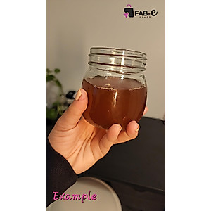 Small Mason Jars Regular Mouth - 8 oz Clear Glass Jars without lid, ideal for drinks, beverages, decoration, plants, container, candies, gifts, 6 pack