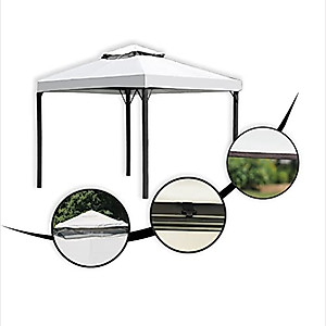 Sunshine Outdoor Replacement Gazebo Canopy Top 10'x10' - Fit for The Gazebo with Slot - Waterproof Canvas Gazebo -Cream(Canopy Top Only)