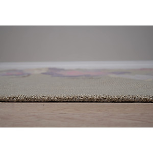 EORC T138GY5X8 Hand-Tufted Wool Kid's Butterfly Rug, 5' x 8', Gray