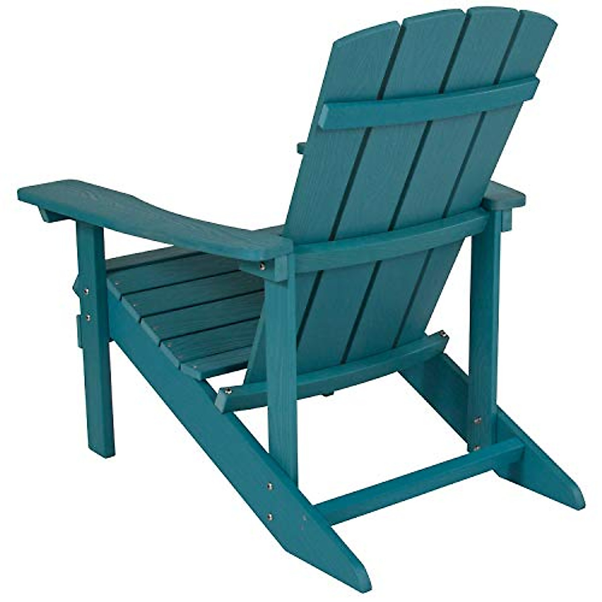 Flash Furniture Charlestown Commercial Grade Indoor/Outdoor Adirondack Chair, Weather Resistant Durable Poly Resin Deck and Patio Seating, Sea Foam