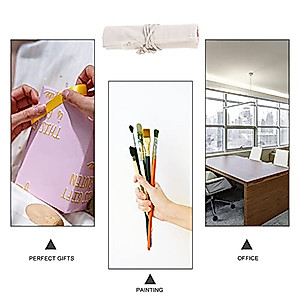 NUOBESTY Handmade Canvas Pencil Wrap 12 Lots Pencil Wrap Case Pen Paint Brush Storage Pouch Roll Up Case Large Capacity Pencil Bag for School Office Home Artist Student
