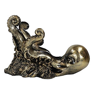 Ebros Gift Ocean's Misty Refreshment Large Nautical Marine Drinking Giant Sea Octopus Kraken Wine Bottle Holder Rack Sculpture Cthulhu Cephalopod Tentacles Monster Decorative Figurine