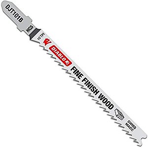 Diablo by Freud DJT101B5 4 in. 10 TPI High Carbon Steel T-Shank Jig Saw Blades for Fine Finish Cuts in Wood (5-Pack)