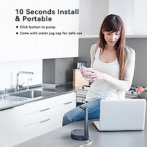 【Upgraded】 Morsatie Water Dispenser for 3 Gallon & Universal Bottles, Automatic Drinking Water Dispenser Green MSWD-Green-HB6