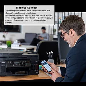 NEEGO Canon All-in-one Printer Wireless Megatank Printer Copier Scanner and Fax, Auto 2-Sided Printing, 4800 x 1200 DPI, Mobile Printing and Airprint with 6 ft Printer Cable