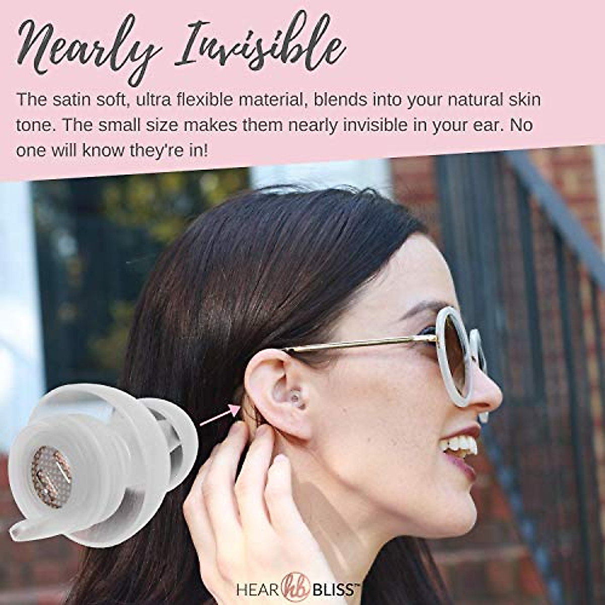 Womens Concert Earplugs - High Fidelity Ear Plugs & Hearing Protection - Musician Ear Protection, Small Ear Plugs for Concerts, Motorcycle Ear Plugs Noise Reduction, Reusable Silicone Ear Plug