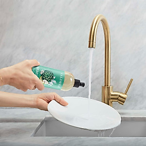 Caldrea Dish Soap, Biodegradable Dishwashing Liquid made with Soap Bark and Aloe Vera, Pear Blossom Agave, 16 oz , 3 Pack