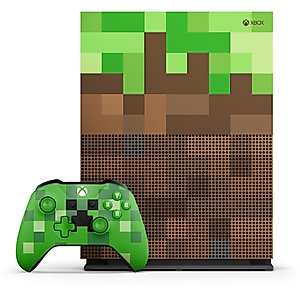 Xbox One S 1TB Limited Edition Console - Minecraft Bundle [Discontinued] (Renewed)