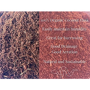 Snout and Shell Coco Peat Reptile & Amphibian Bedding 1.4 lbs - Perfect for Frogs, Salamanders, Geckos & Snakes Tunneling - 100% Organic Coconut Husks - 650 Grams, Brown